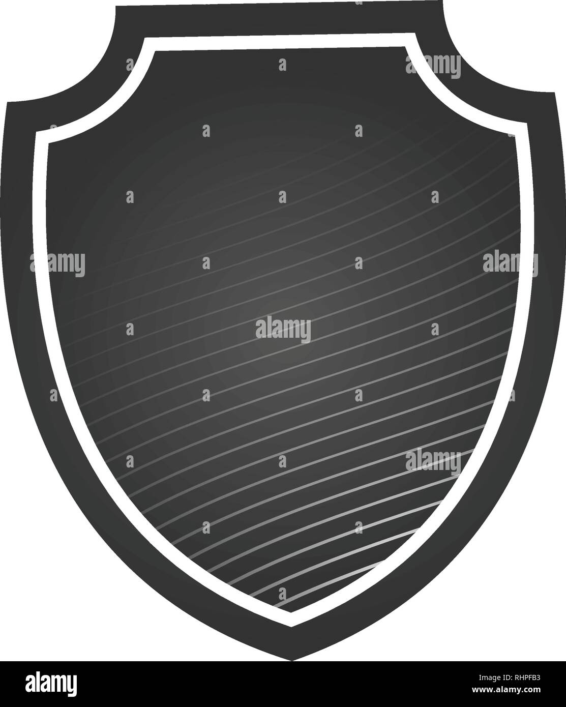 Shield Icon in trendy flat style design with modern line waves. Shield ...