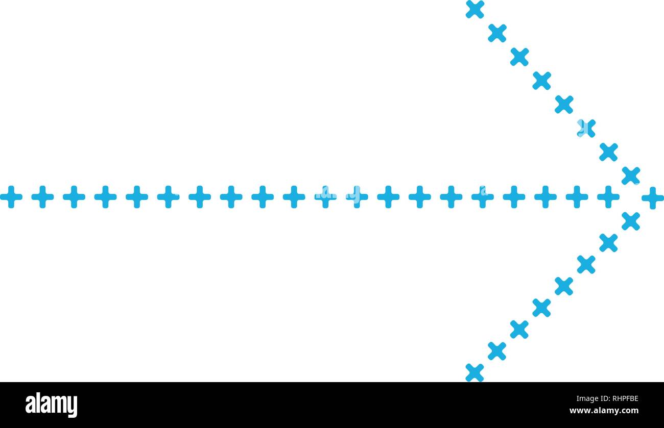 target arrow made out of crosses. aim arrow object. Vector illustration ...