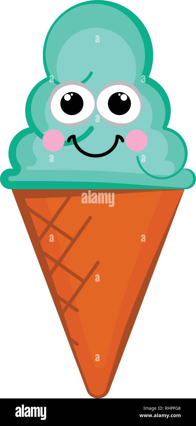 Happy ice cream cone Stock Vector Image & Art - Alamy