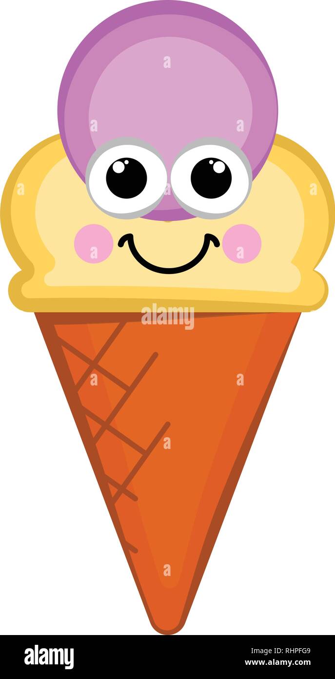 Happy ice cream cone Stock Vector Image & Art - Alamy