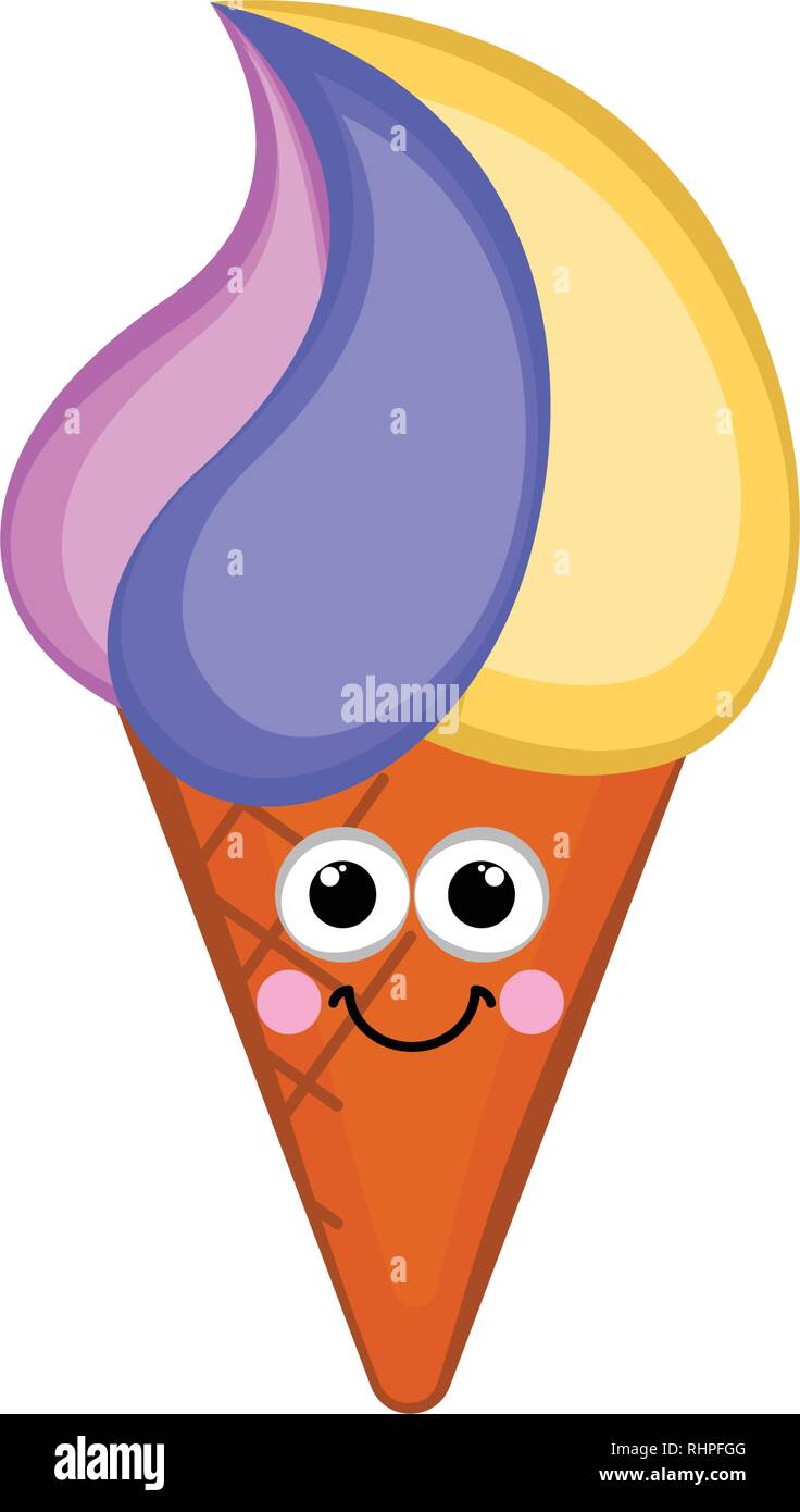 Happy ice cream cone Stock Vector Image & Art - Alamy