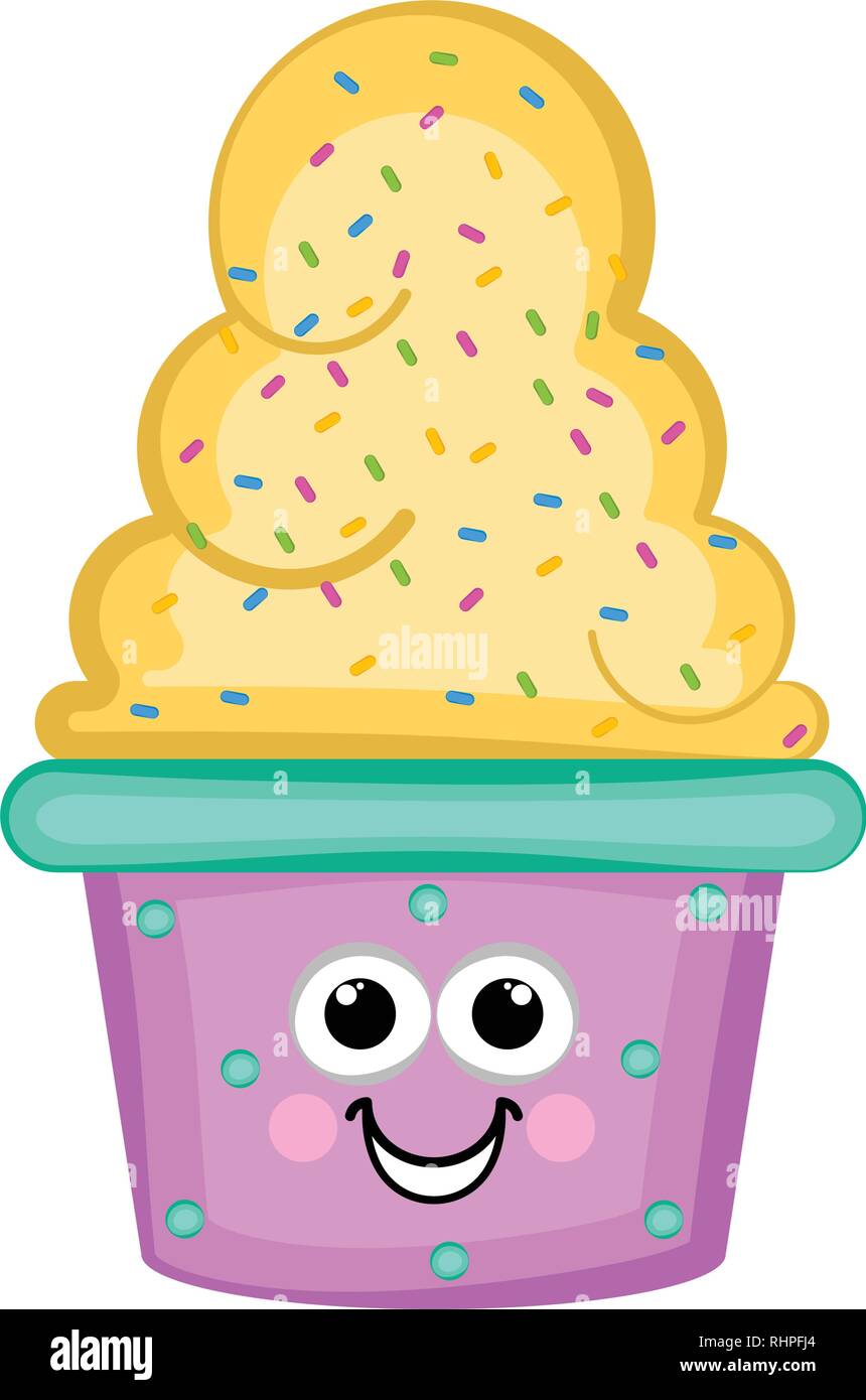 Happy ice cream sundae Stock Vector Image & Art - Alamy