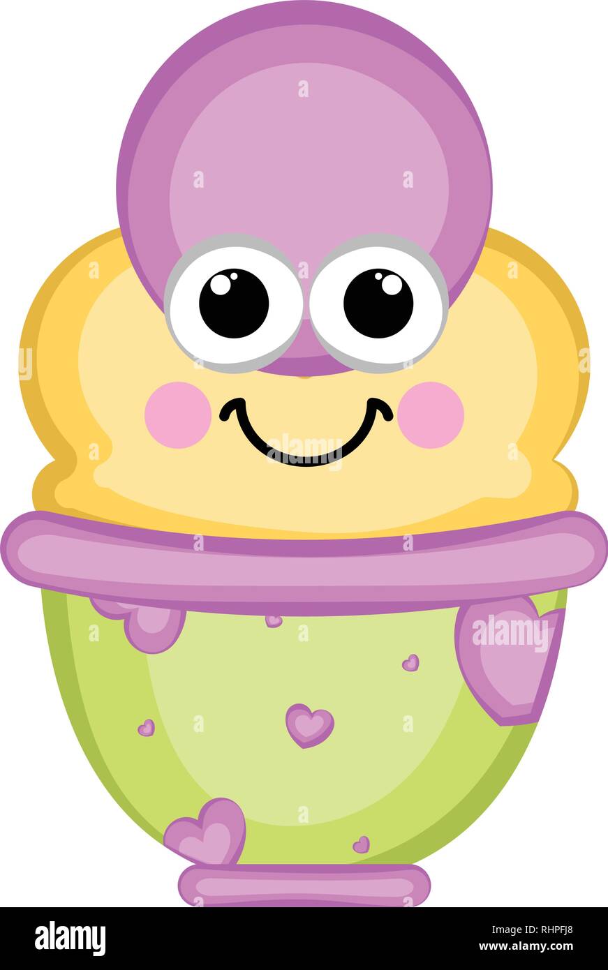 Happy ice cream sundae Stock Vector Image & Art - Alamy