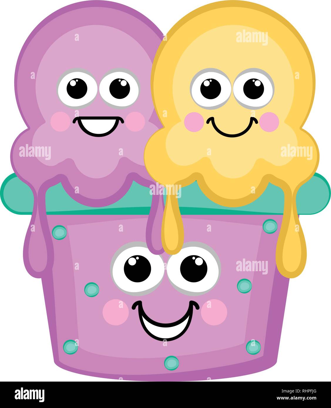 Happy ice cream sundae Stock Vector Image & Art - Alamy