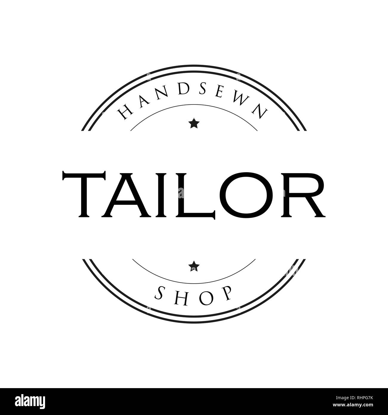 Vector tailor logo vector hi-res stock photography and images - Alamy
