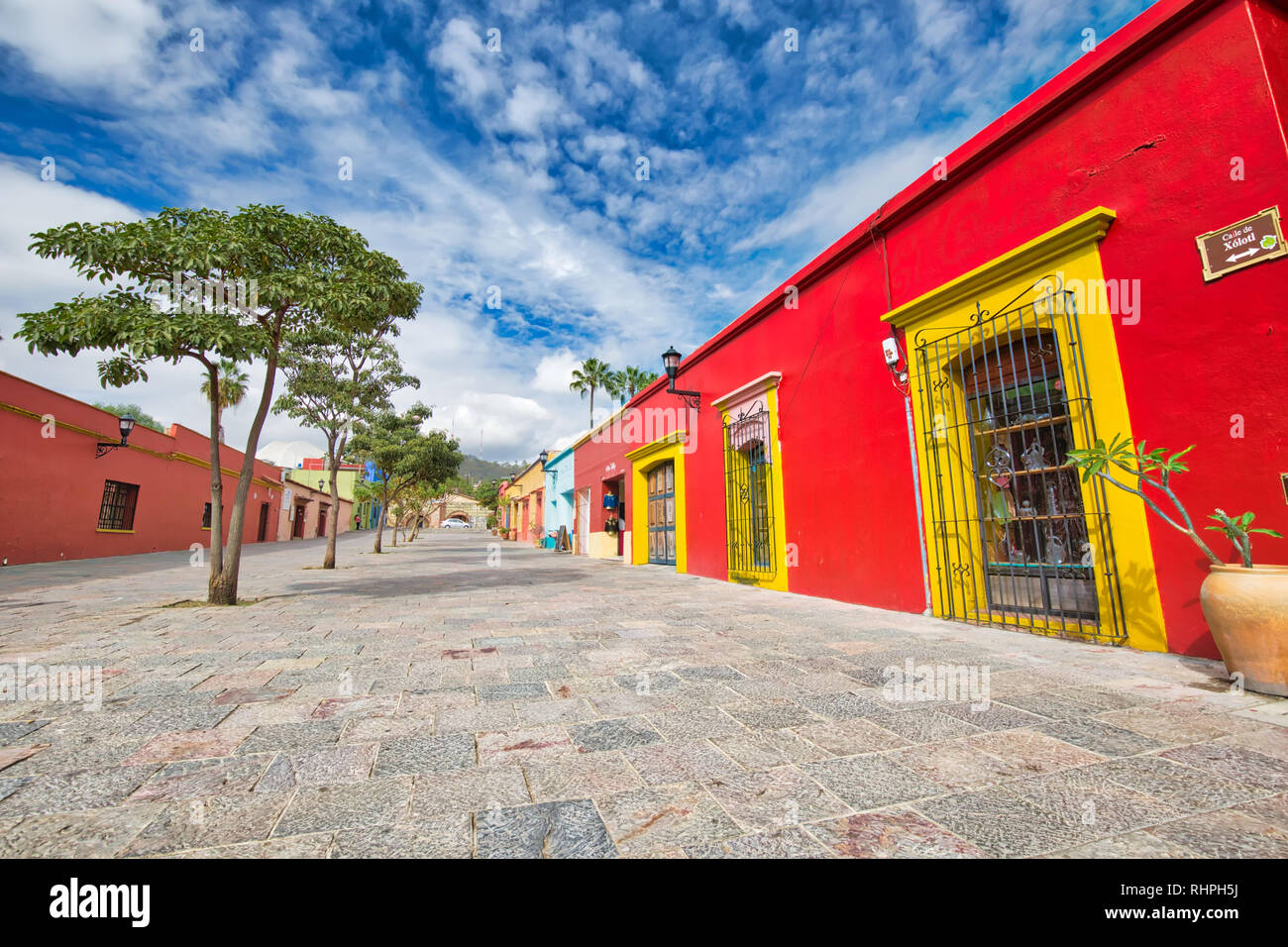 Oaxaca, Mexico-1 December, 2018: Scenic old city streets and colorful ...