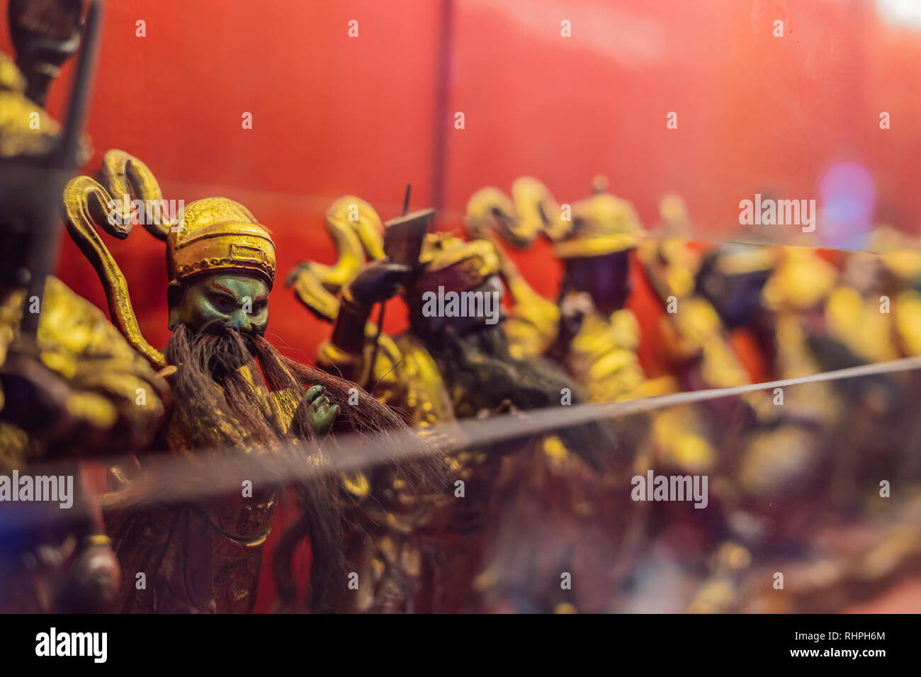 Temple of snakes with real snakes inside on the island of Penang ...