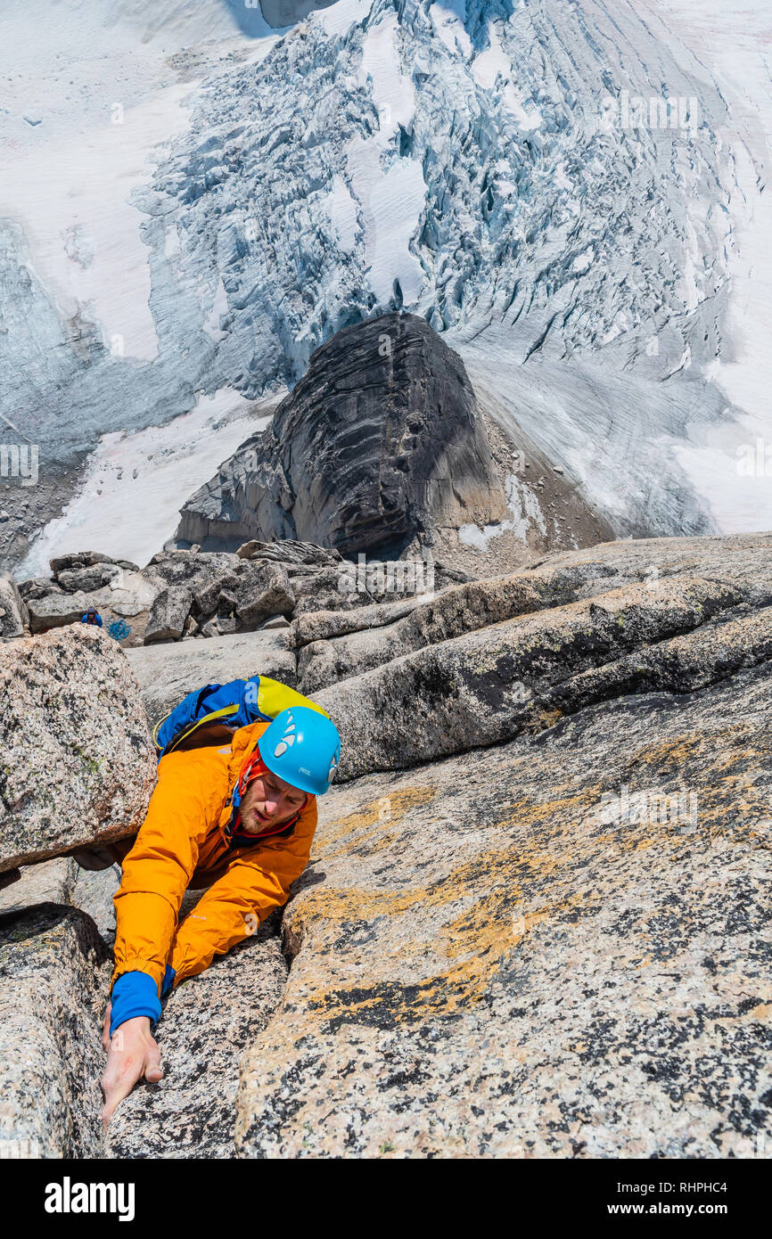 Brandon Prince and Nic Houser on a route called Surfs Up rated 5.9 on ...