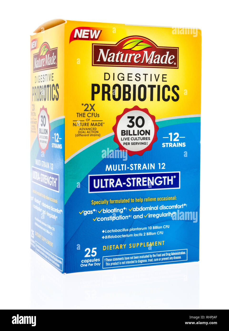 Winneconne, WI - 20 January 2019: A package of Nature Made digestive ...