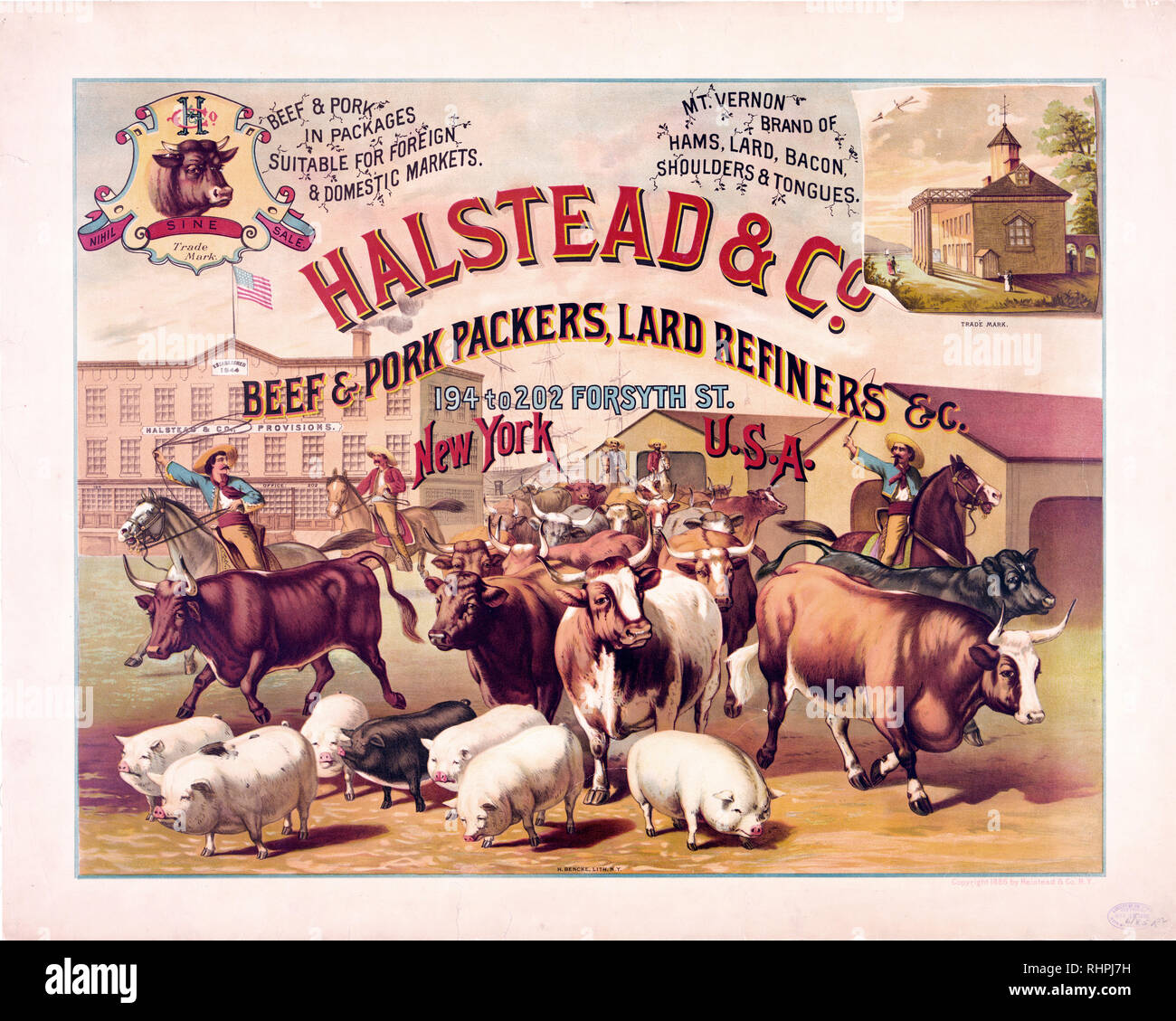 19th century pork packers hi-res stock photography and images - Alamy