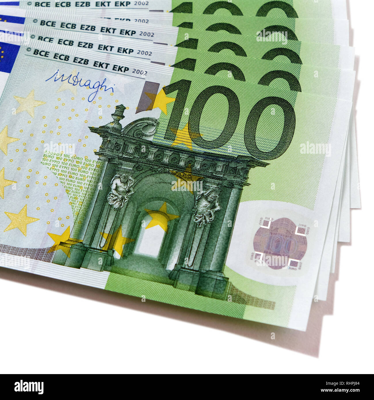 Euro 100 currency bills Stock Photo - Alamy