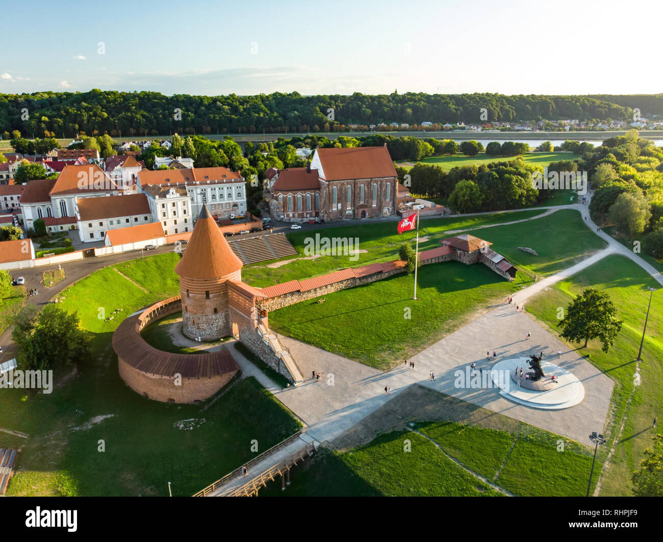 Aerial view of Kaunas castle, originally built during the mid-14th ...