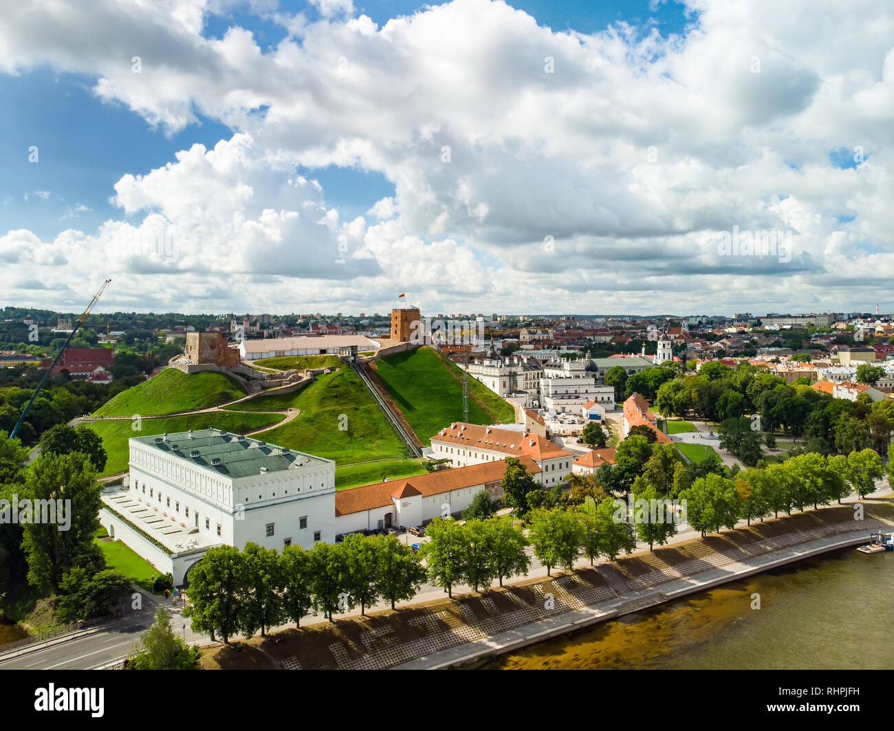 Aerial view of Vilnius Old Town, one of the largest surviving medieval ...