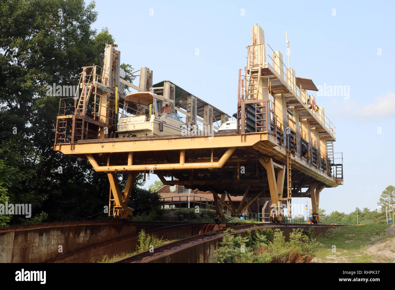 Marine Railroad at Big Chute Ontario Stock Photo - Alamy