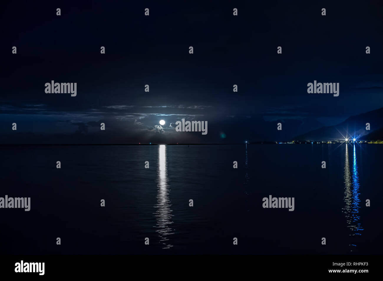 Ocean Horizon Night