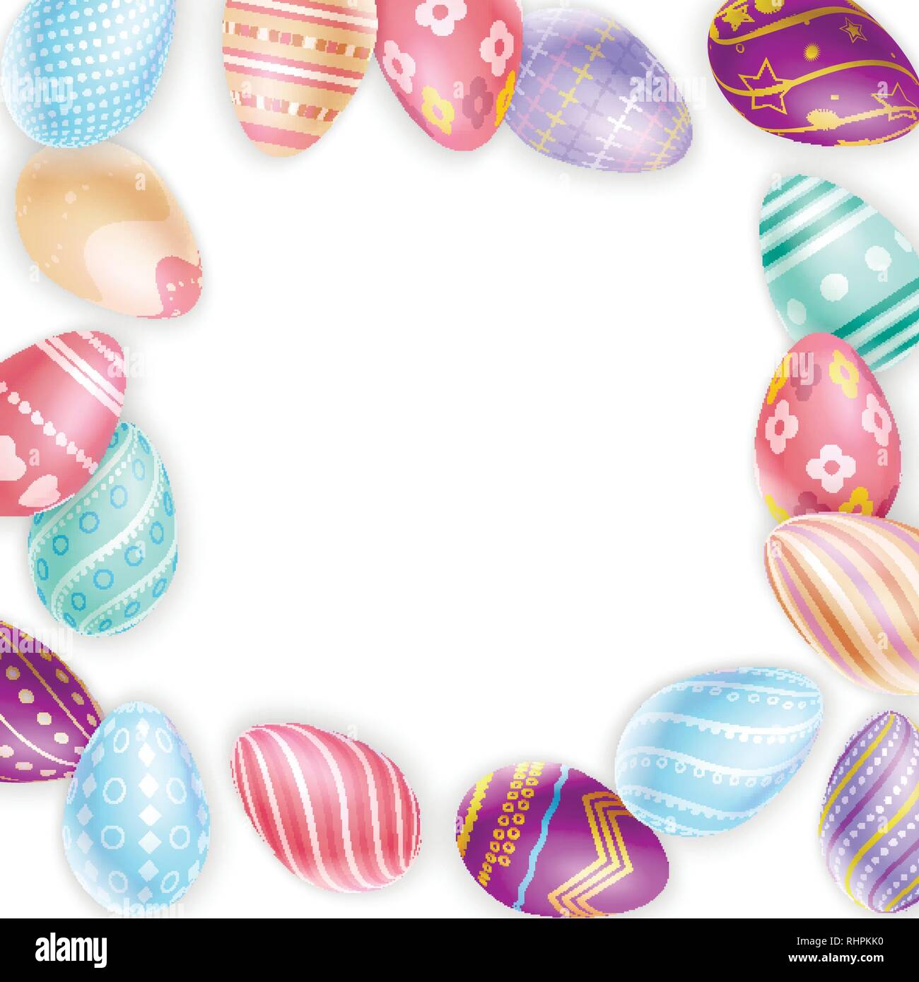 Eggs border isolated on Stock Vector Images - Alamy