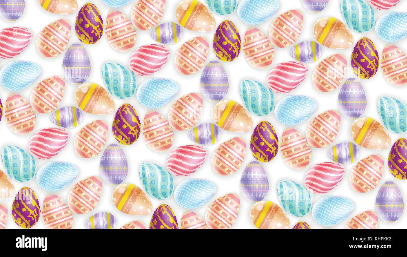 Decorated painted easter eggs Stock Vector Images - Alamy
