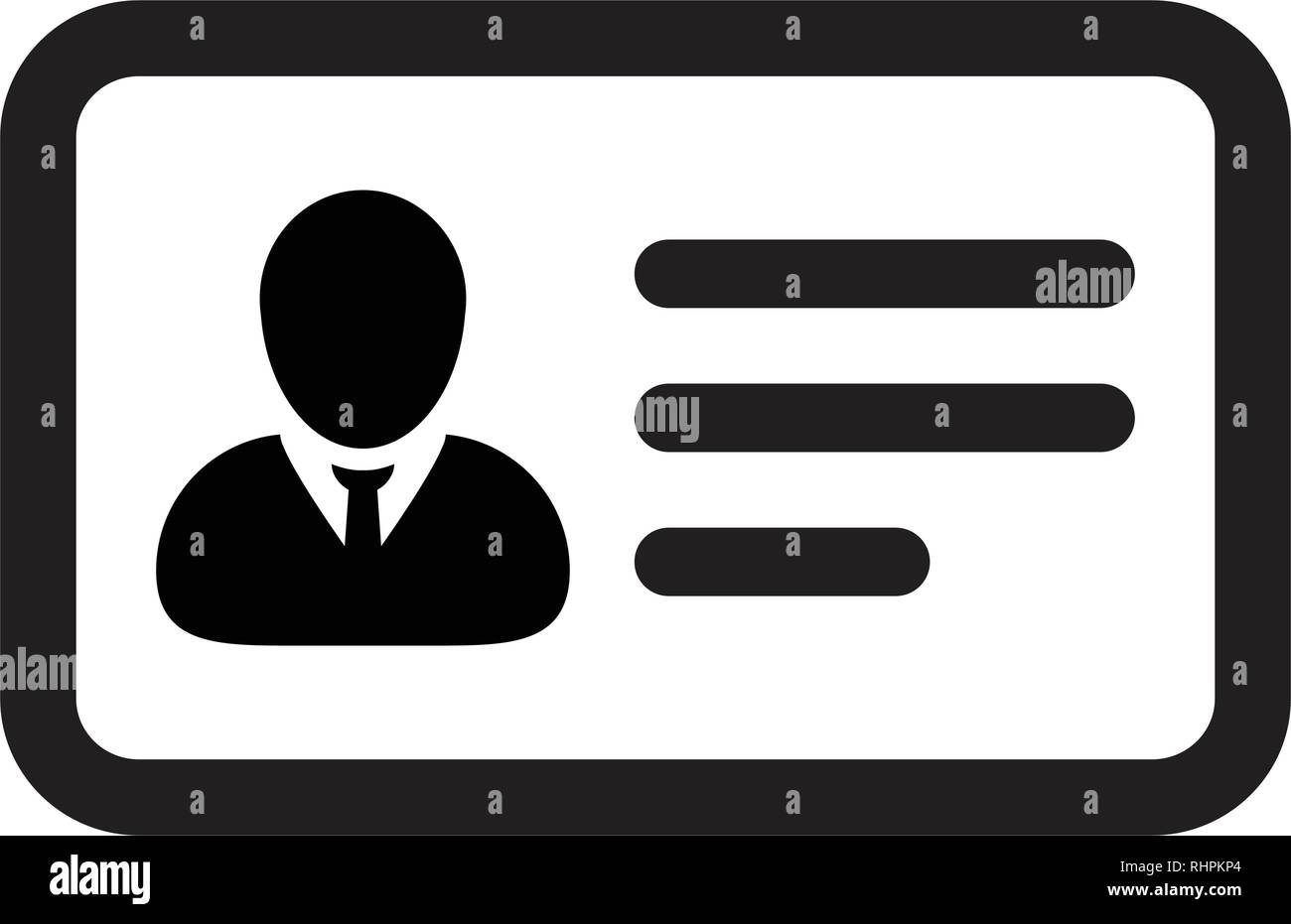 Identification icon vector male user person profile avatar symbol with ...