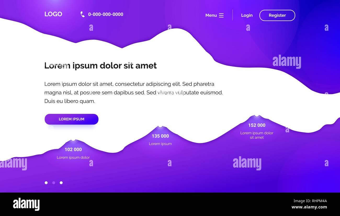 Digital landing page Stock Vector Images - Alamy