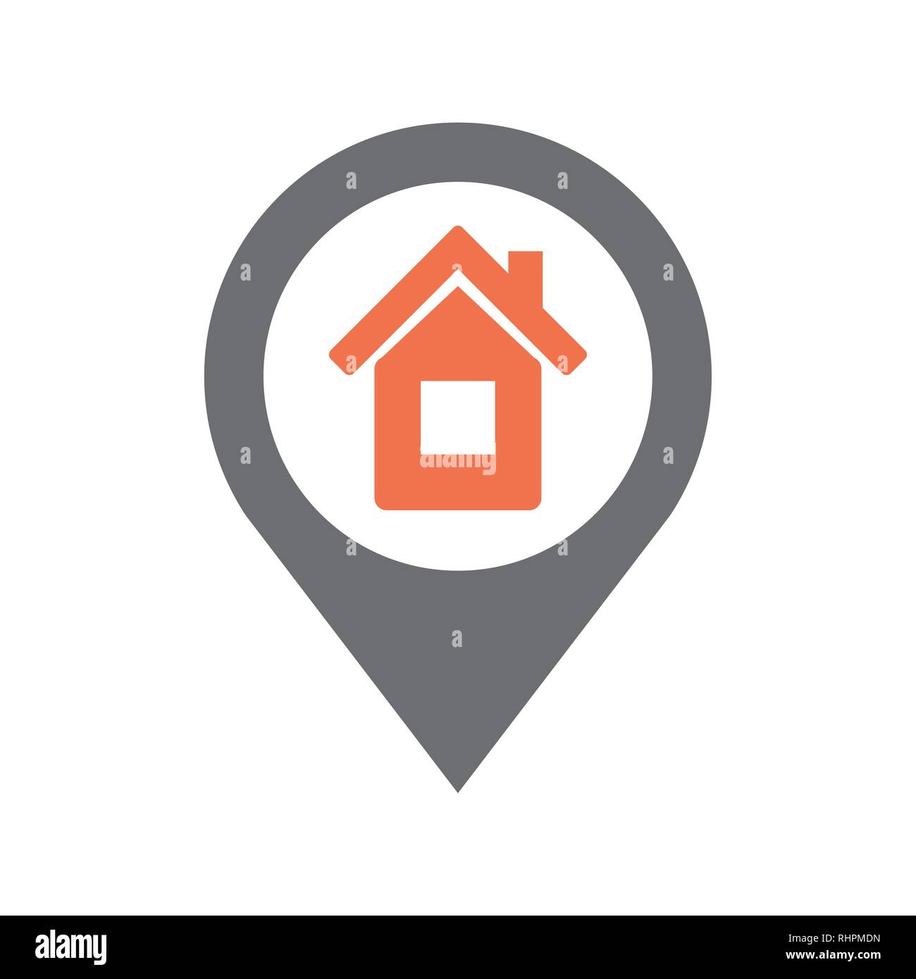 Checkpoint home icon on white background for graphic and web design ...