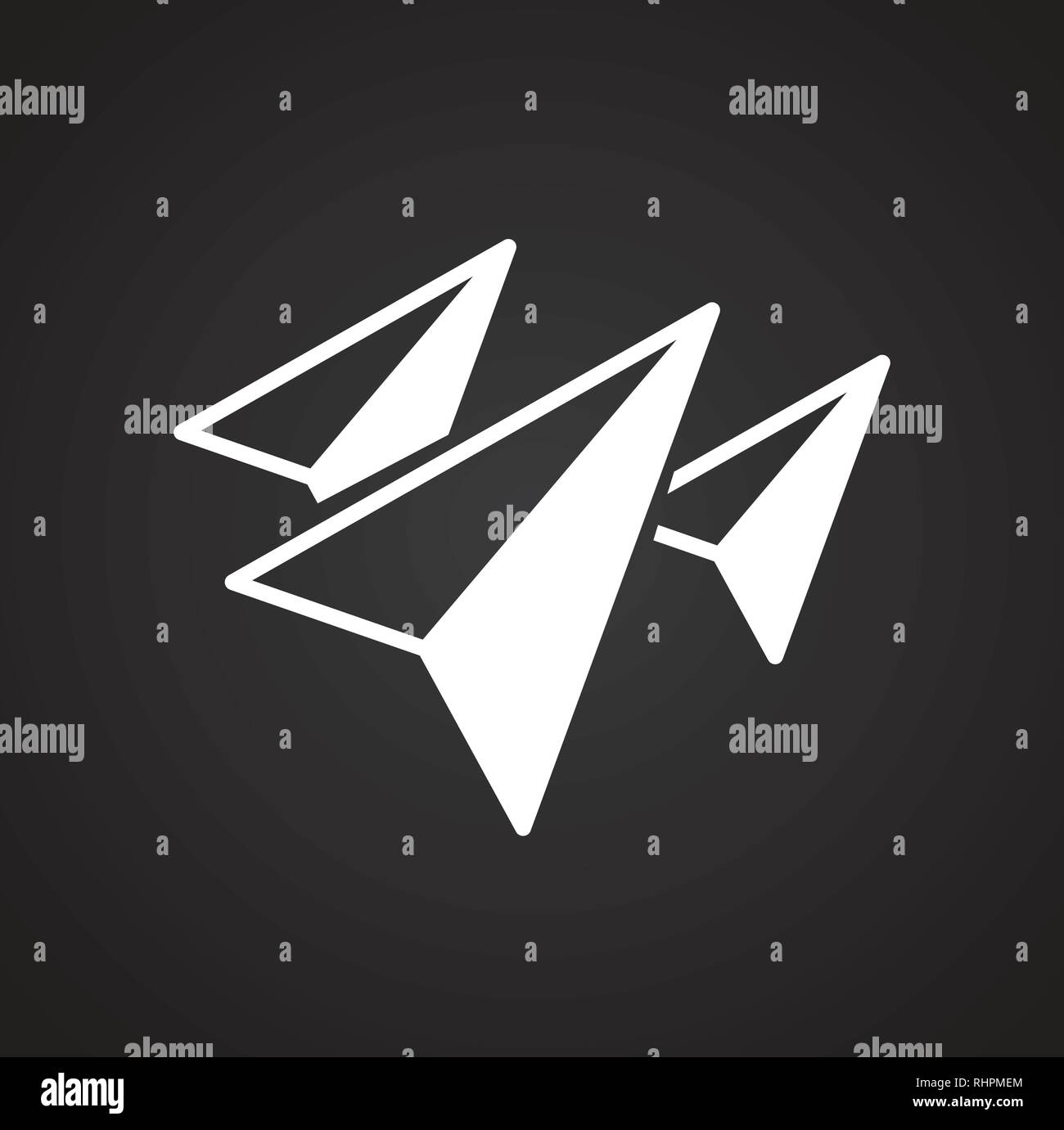 Navigation icon on black background for graphic and web design, Modern ...