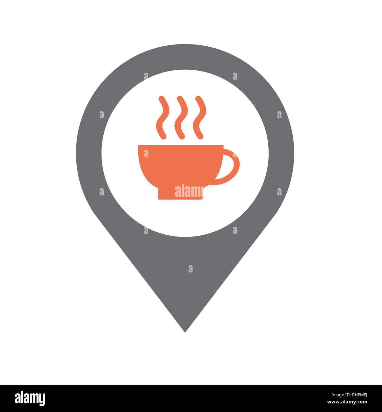 Checkpoint coffee icon on white background for graphic and web design ...