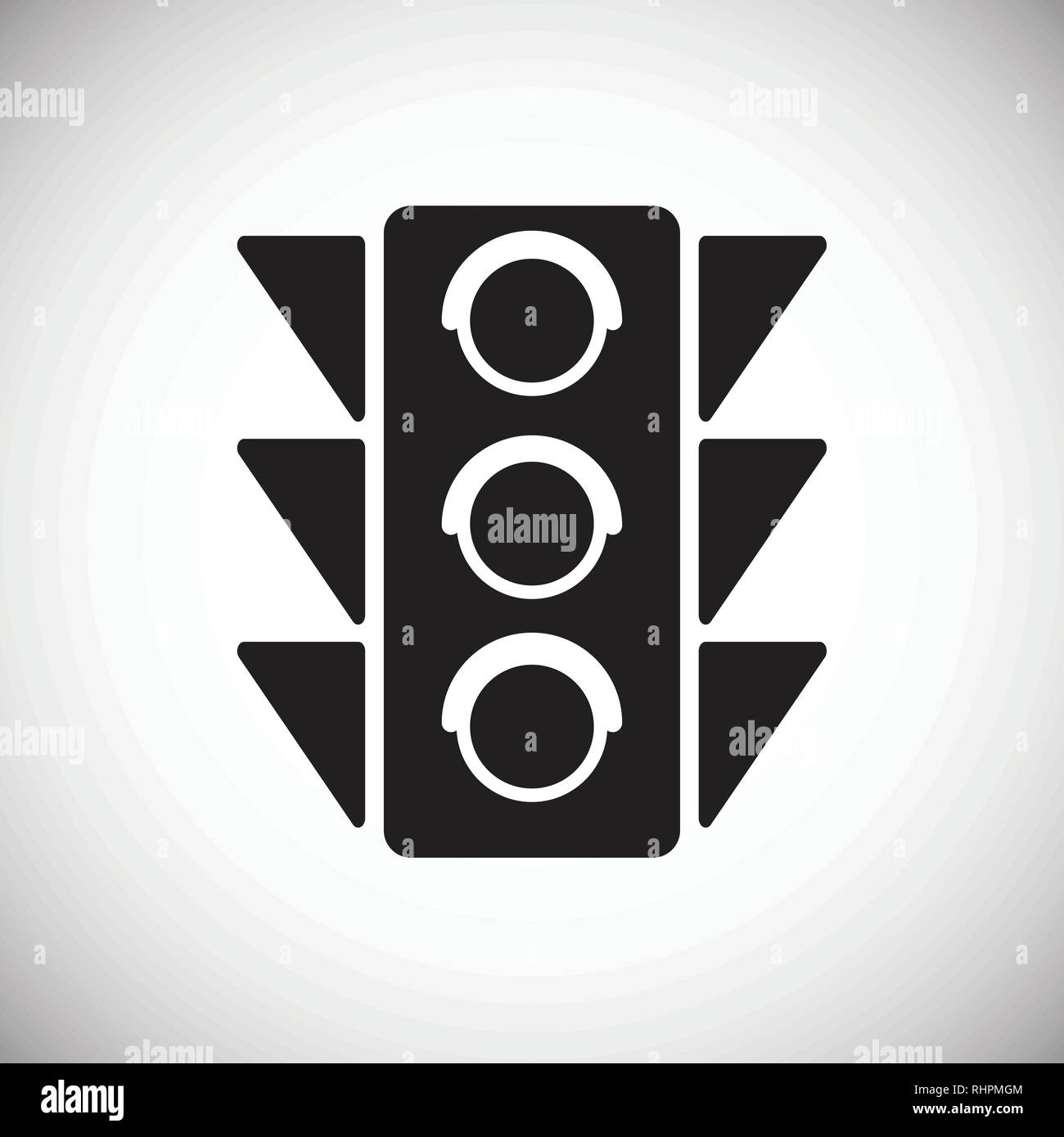 Navigation traffic lights icon on white background for graphic and web ...