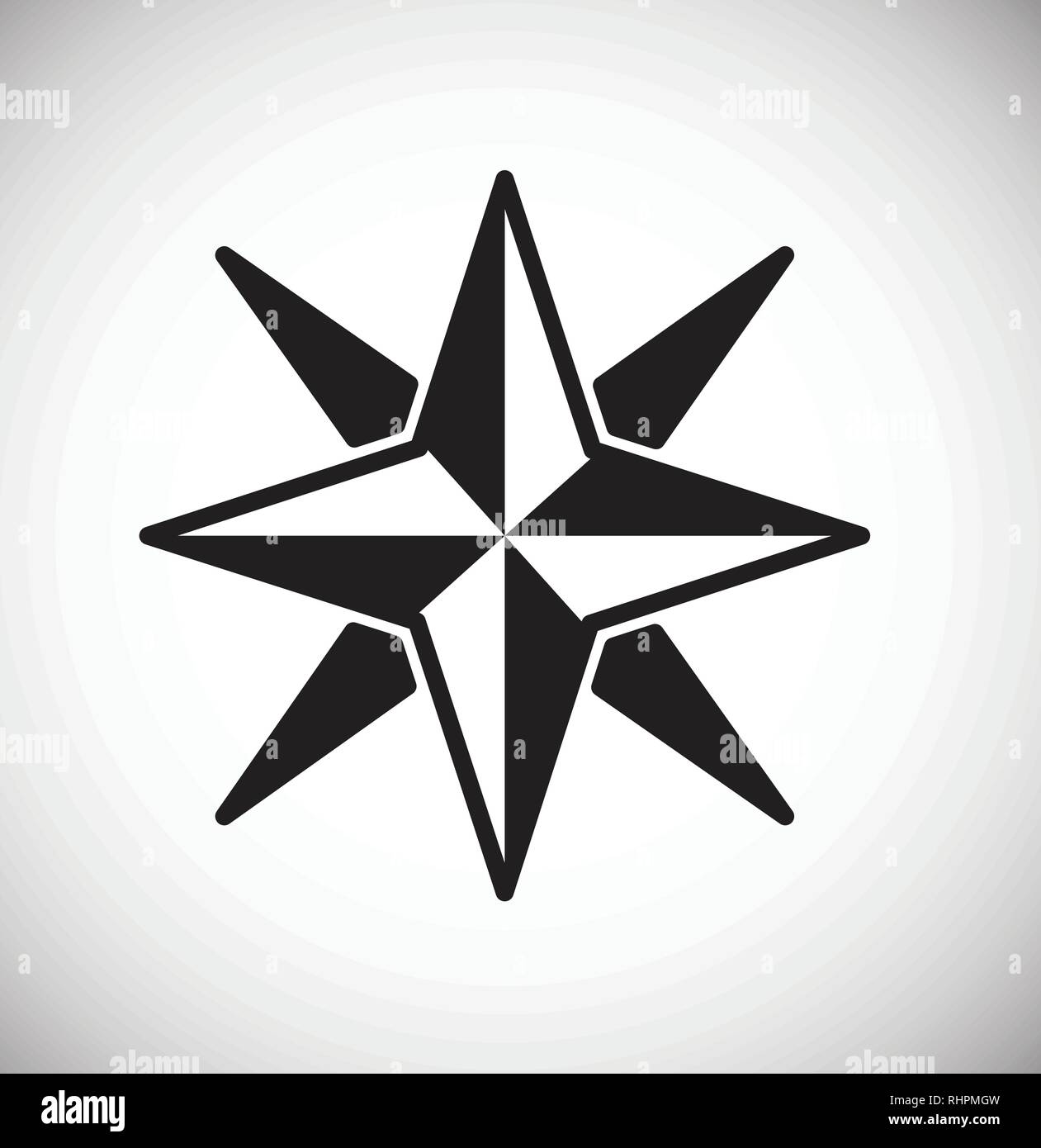 Navigation compass icon on white background for graphic and web design ...