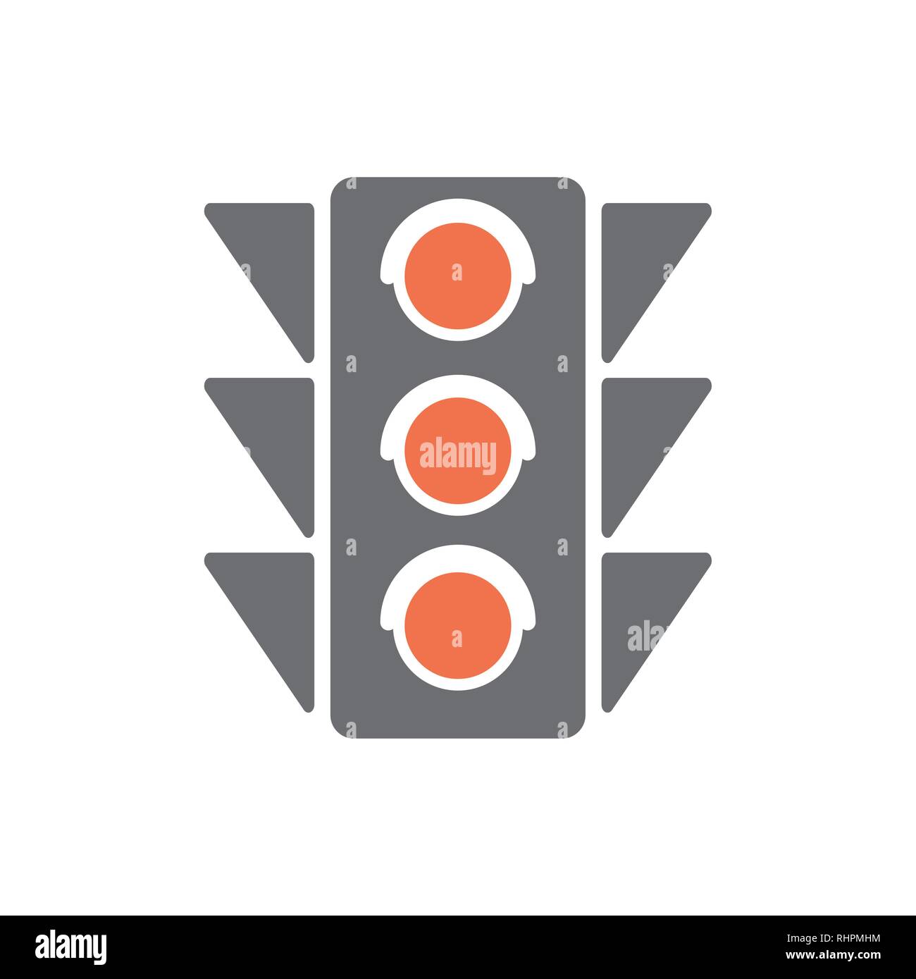 Navigation traffic lights icon on white background for graphic and web ...