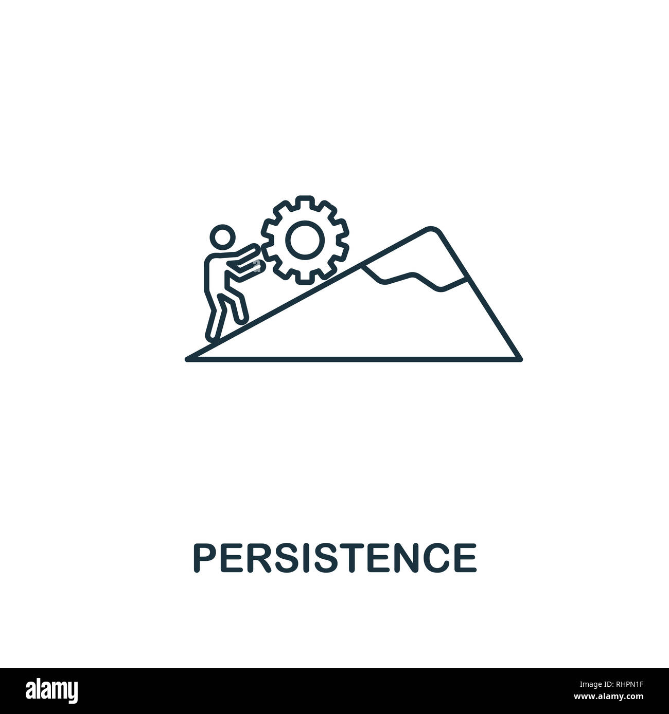Persistence icon. Thin outline creativePersistence design from soft ...