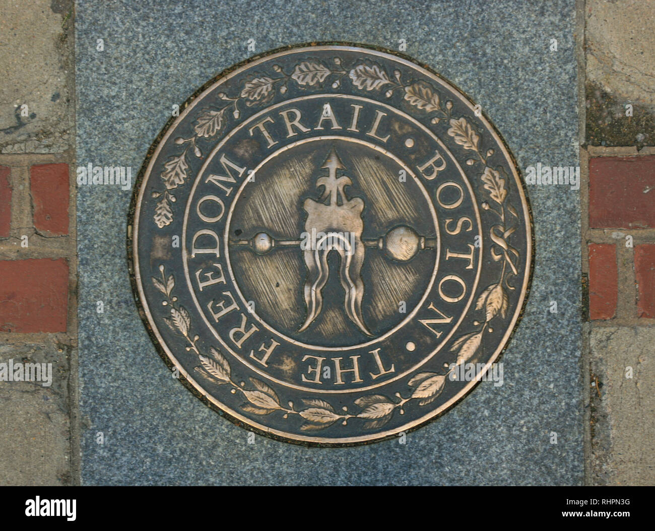 Freedom trail plaque, Boston, Massachusetts, USA Stock Photo - Alamy