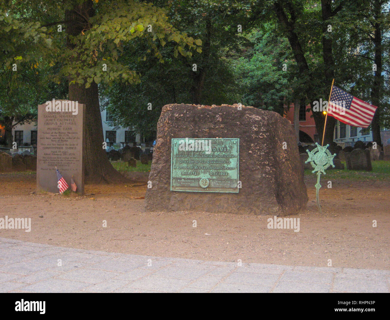 Burial site of Samuel Adams, signatory of the declaration of ...