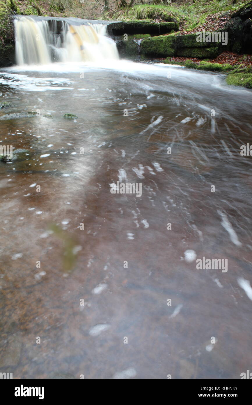 Roddlesworth wood falls near Darwen in Lancashire Stock Photo - Alamy