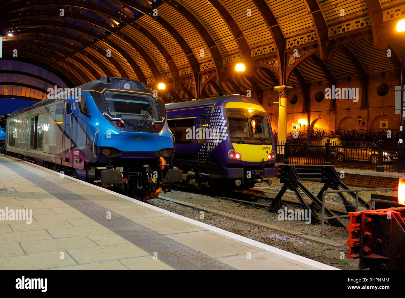 Transpennine Express 68027 & Scot Rail 170454 parked side by side at ...