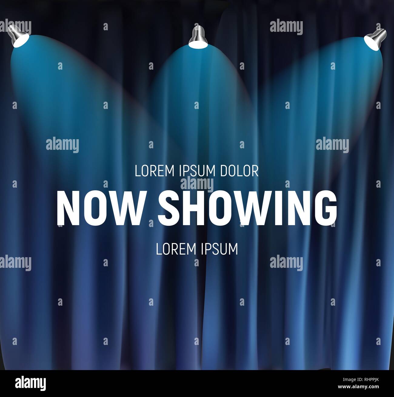 Realistic retro cinema Now Showing announcement board with bulb frame ...