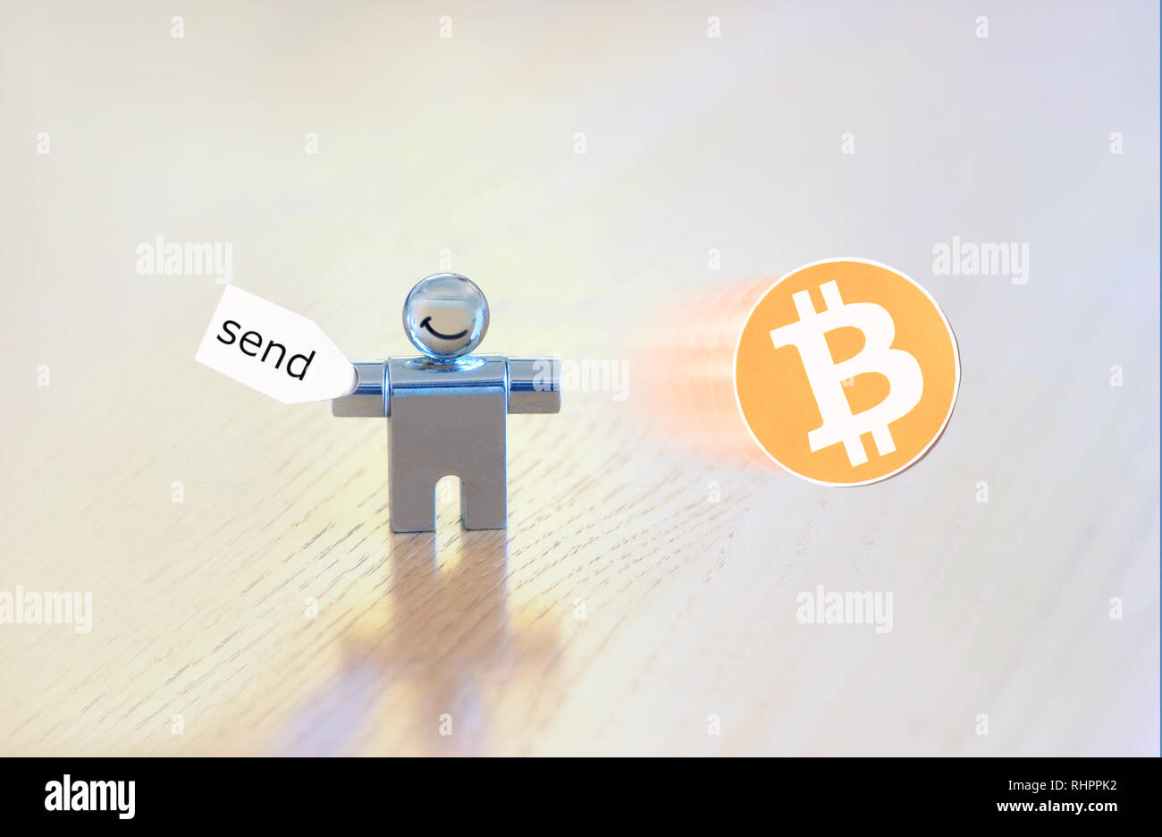 Sending bitcoin hi-res stock photography and images - Alamy