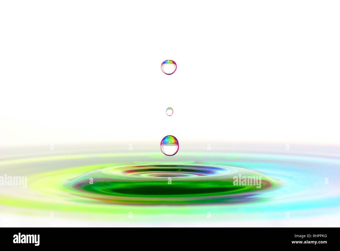three tropical colorful water drops Stock Photo - Alamy