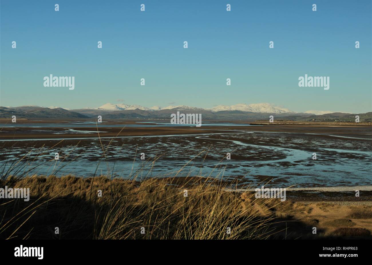 UK Sandscale Haws Nature Reserve, Roanhead Cumbrian Coast. View across ...