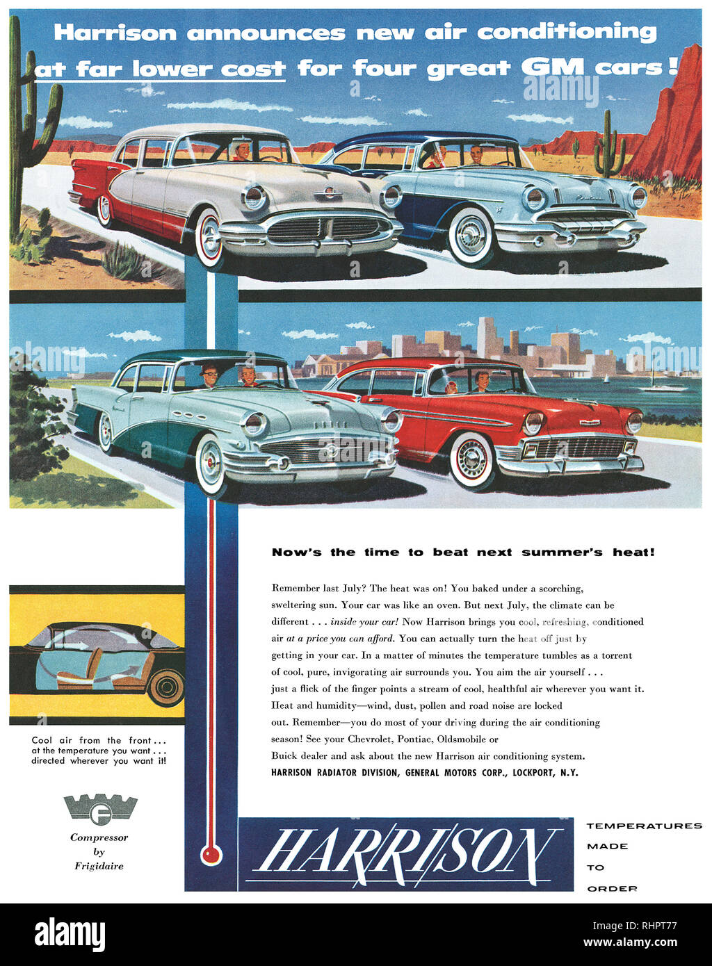 1956 U.S. advertisement for the Harrison Radiator Division of General ...