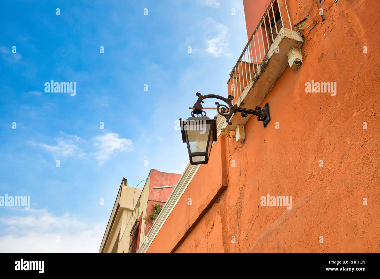 Monterrey, colorful historic buildings in the center of the old city ...