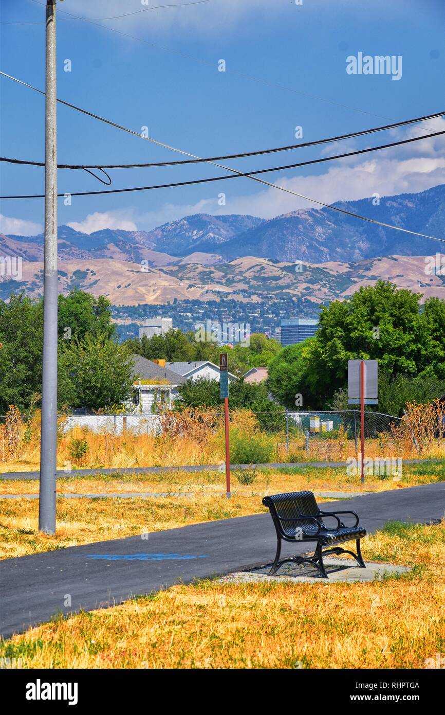 Views of Jordan River Trail with surrounding trees, Russian Olive ...