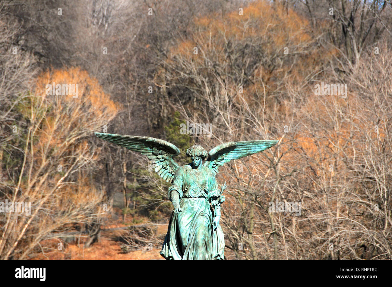 The Angel of the Waters statue at the Bethesda Terrace of New York City ...