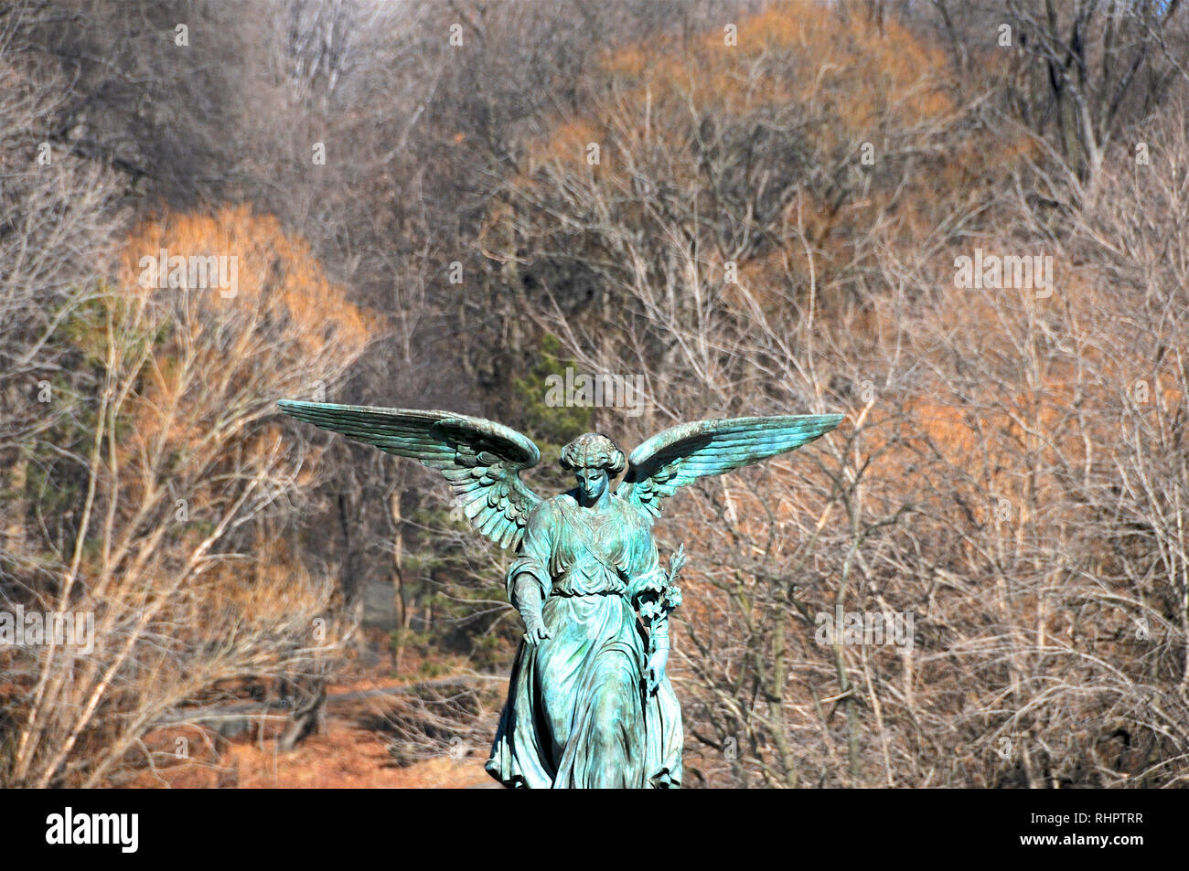 The Angel of the Waters statue at the Bethesda Terrace of New York City ...
