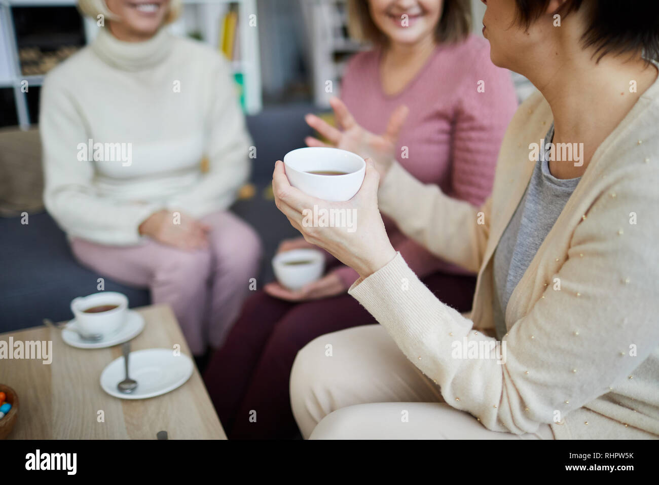 Women Enjoying Tea Stock Photo - Alamy