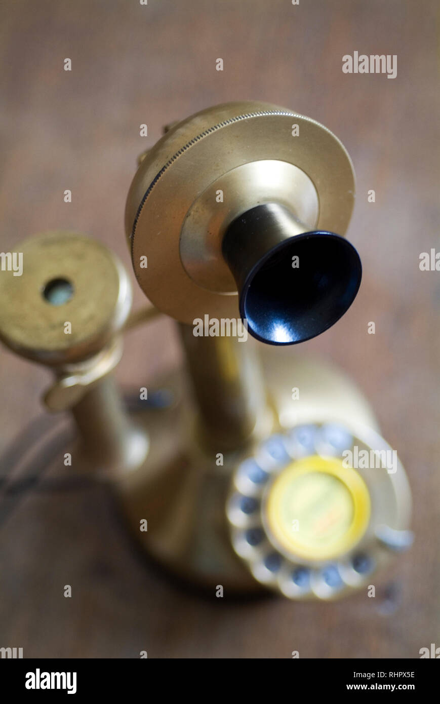 An antique telephone, still in use, in a guest room at the Old Harbour ...