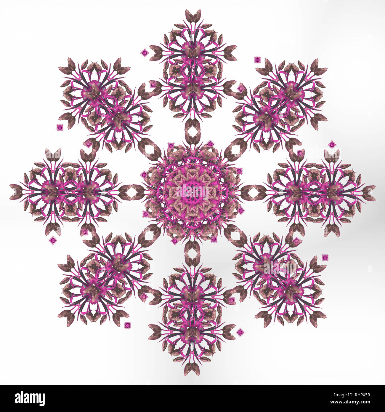 Fine art floral decorative and symmetrical fractal color pattern made ...