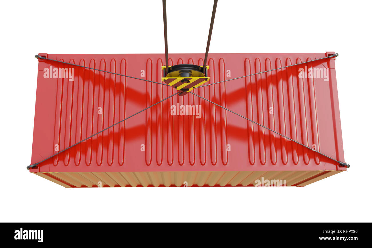 Container on crane hook hi-res stock photography and images - Alamy
