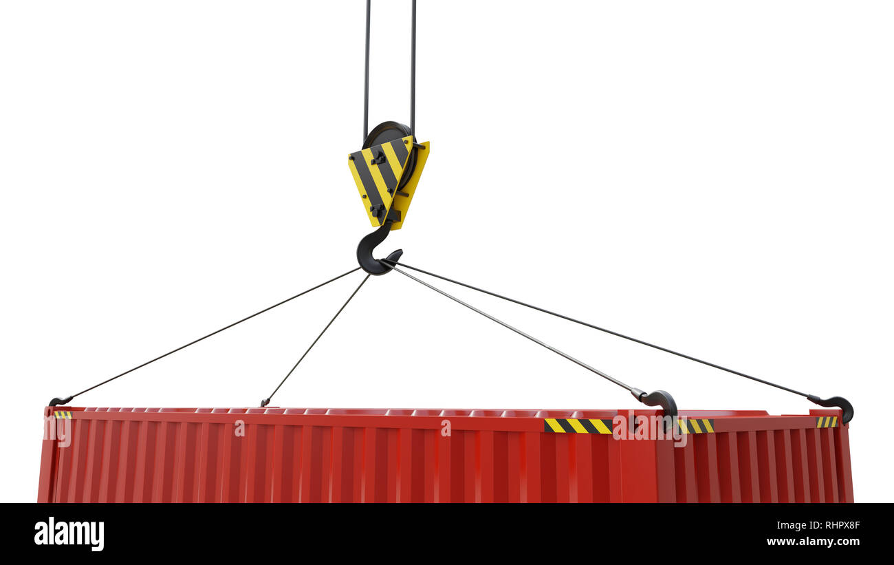 Crane hook isolated Stock Photo - Alamy