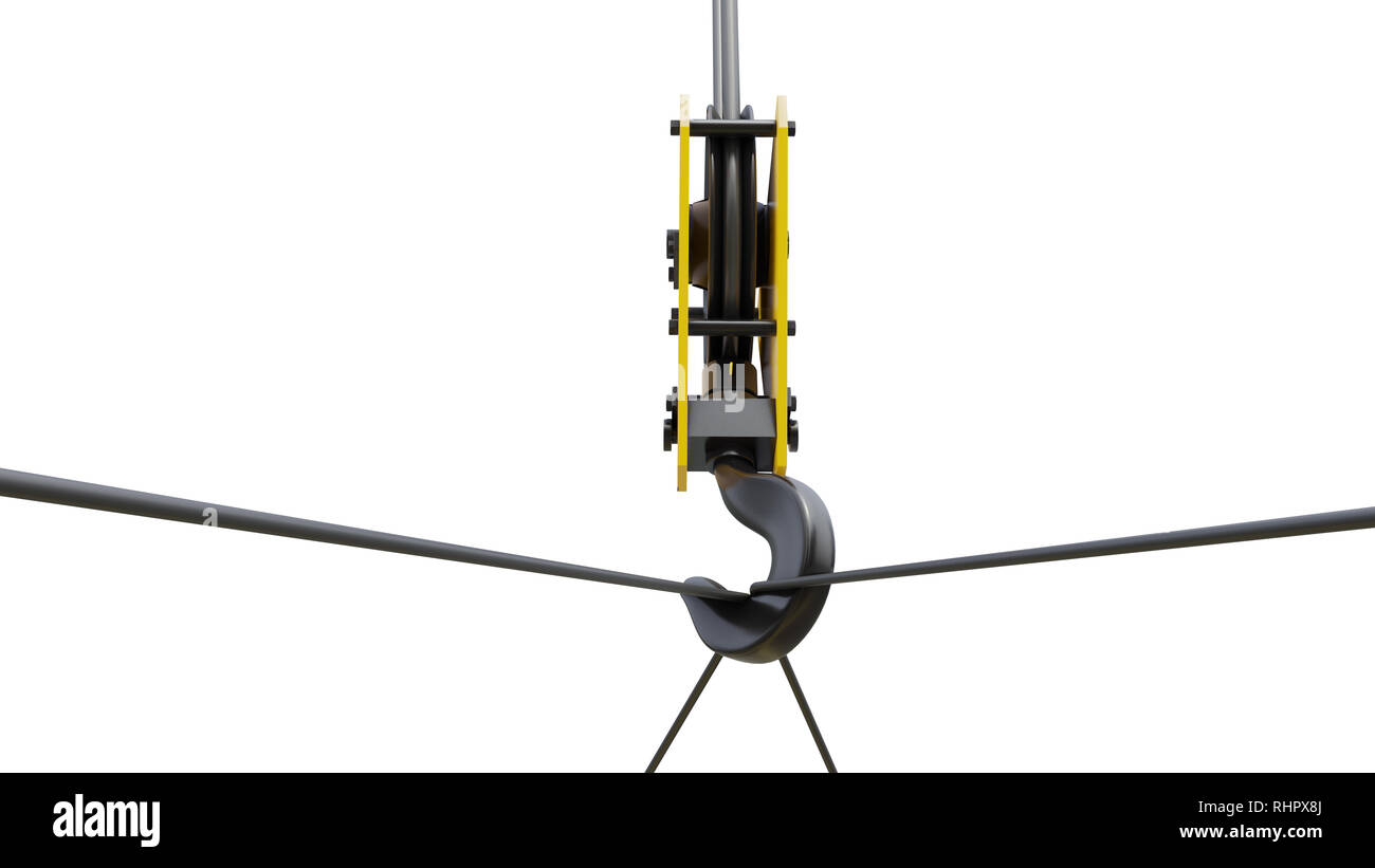 Crane hook isolated Stock Photo - Alamy