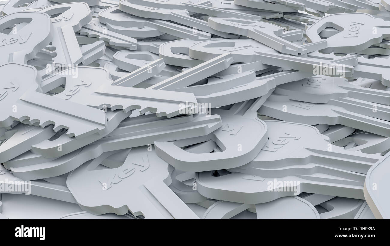 Abstract background of white keys Stock Photo - Alamy